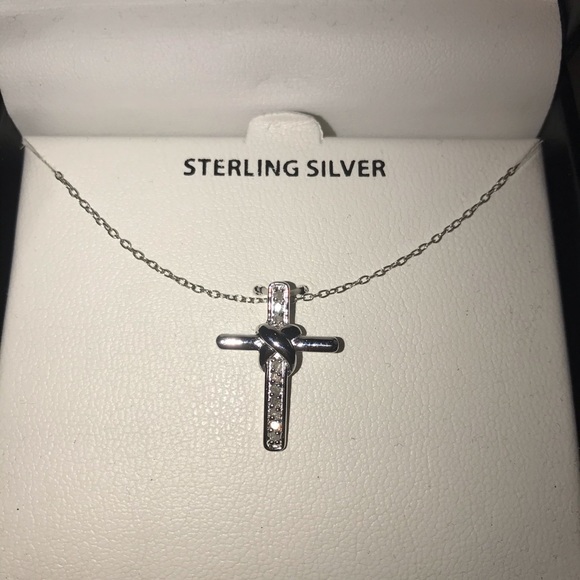 Jewelry | Sterling Silver Cross Necklace 18 Chain | Poshmark